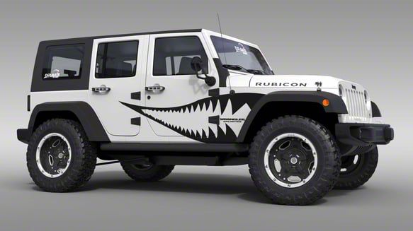 OG Innovations Jeep Wrangler Warhawk Graphics; Satin Black OG-WRHWK-JP ...