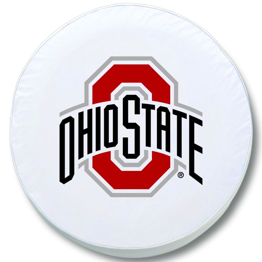 Jeep Wrangler Ohio State University Spare Tire Cover; White (66-18 Jeep ...
