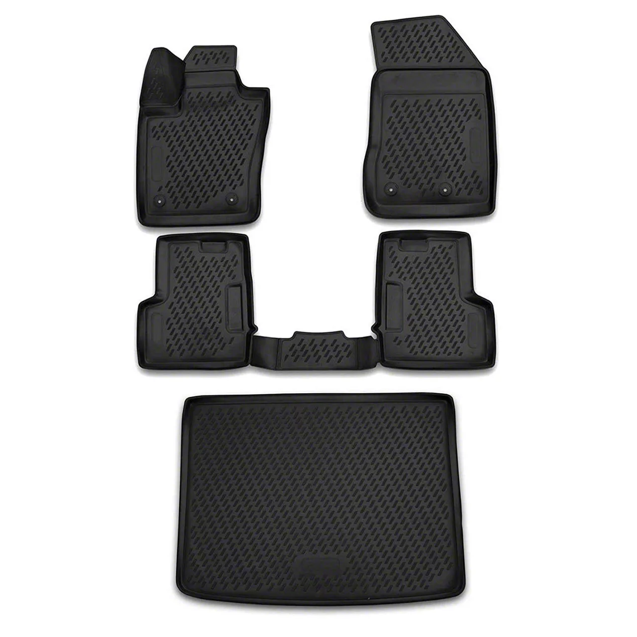 OMAC Jeep Renegade All Weather Molded 3D Front, Rear and Cargo Floor ...