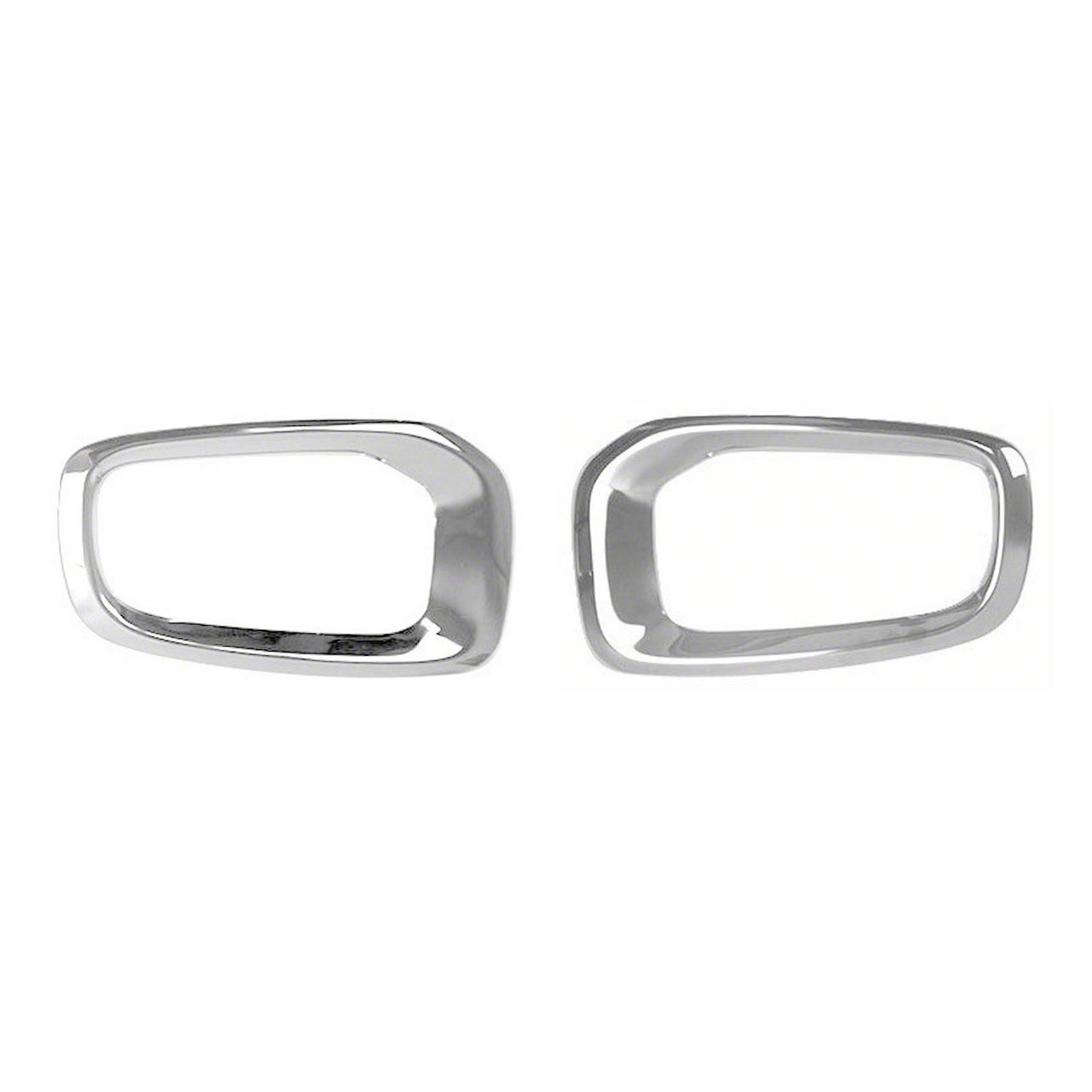 OMAC Jeep Renegade Fog Light Bezel Covers; Silver Steel 1708103 (15-18 ...