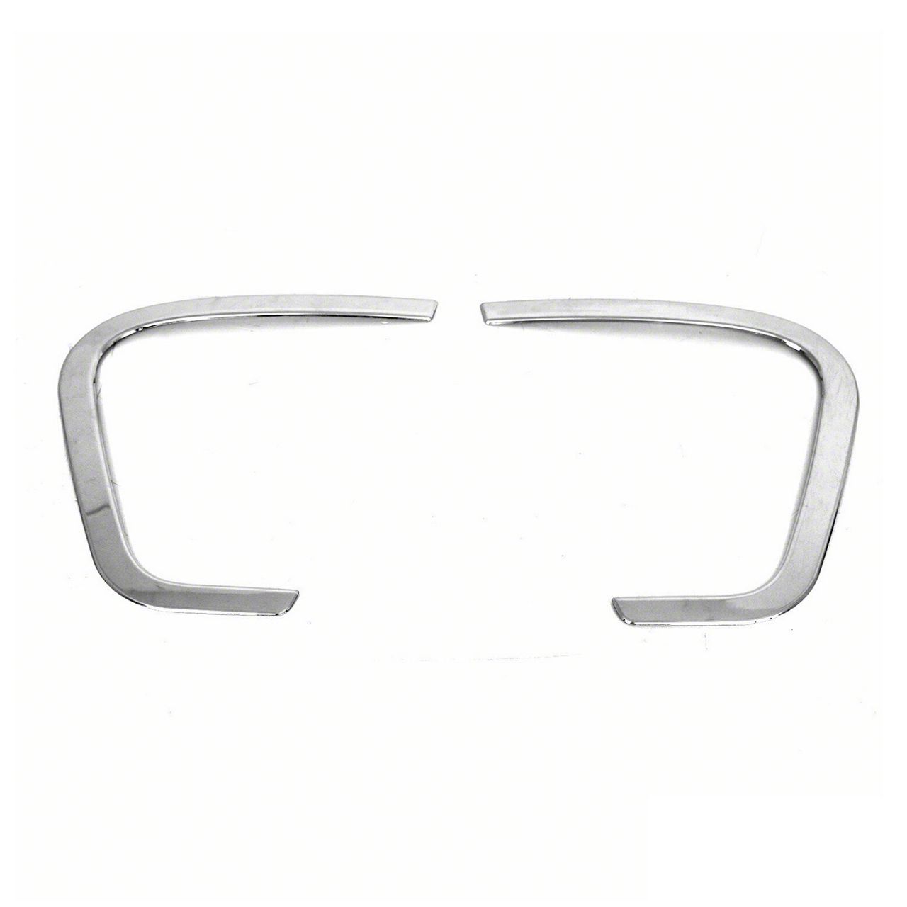 OMAC Jeep Renegade Fog Light Bezel Covers; Silver Steel 1708103F (19-23 ...