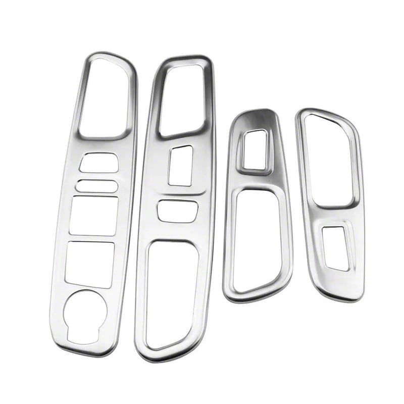 OMAC Jeep Renegade Window Button Cover Trim; Silver 1708020 (15-18 Jeep ...
