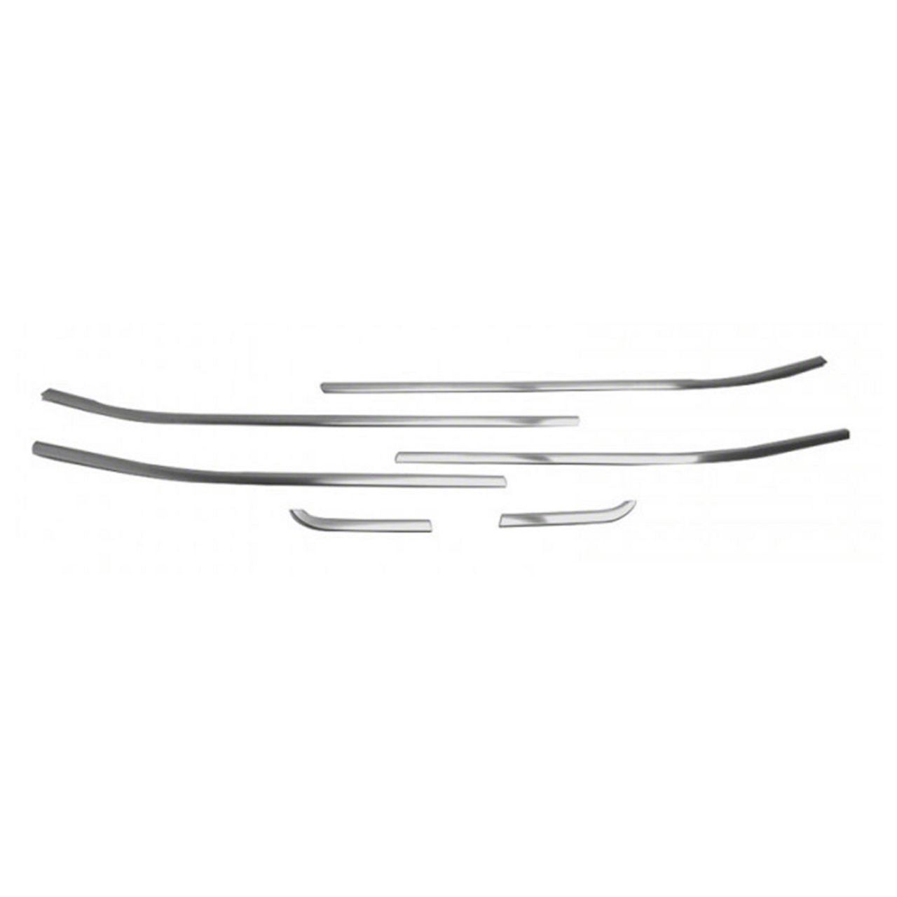 OMAC Jeep Renegade Window Molding Trim Streamer; Brushed Silver Steel ...
