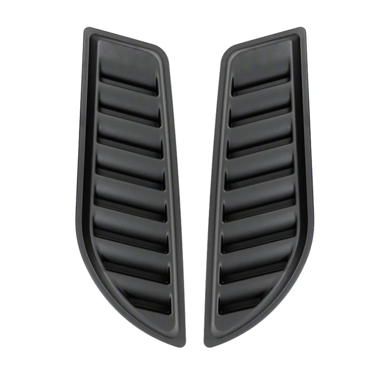OMAC Jeep Wrangler Decorative Air Flow Intake Hood Vents; Matte Black ...
