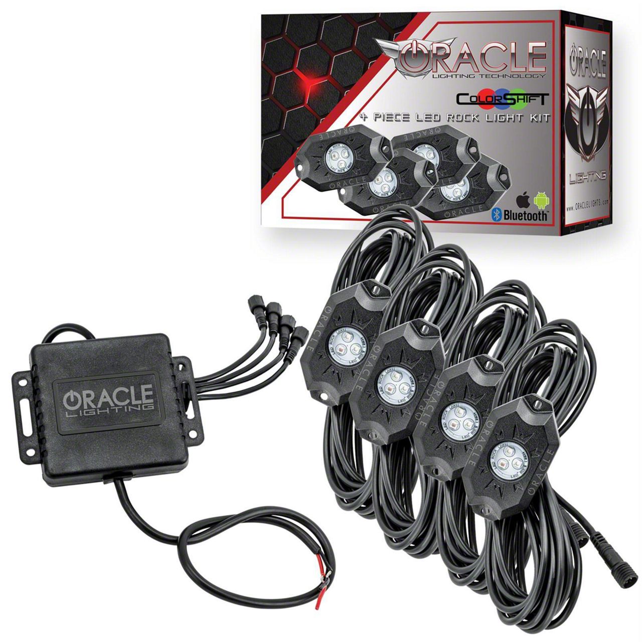 Oracle Jeep Gladiator Bluetooth ColorSHIFT Underbody Rock Light Kit; 4 ...