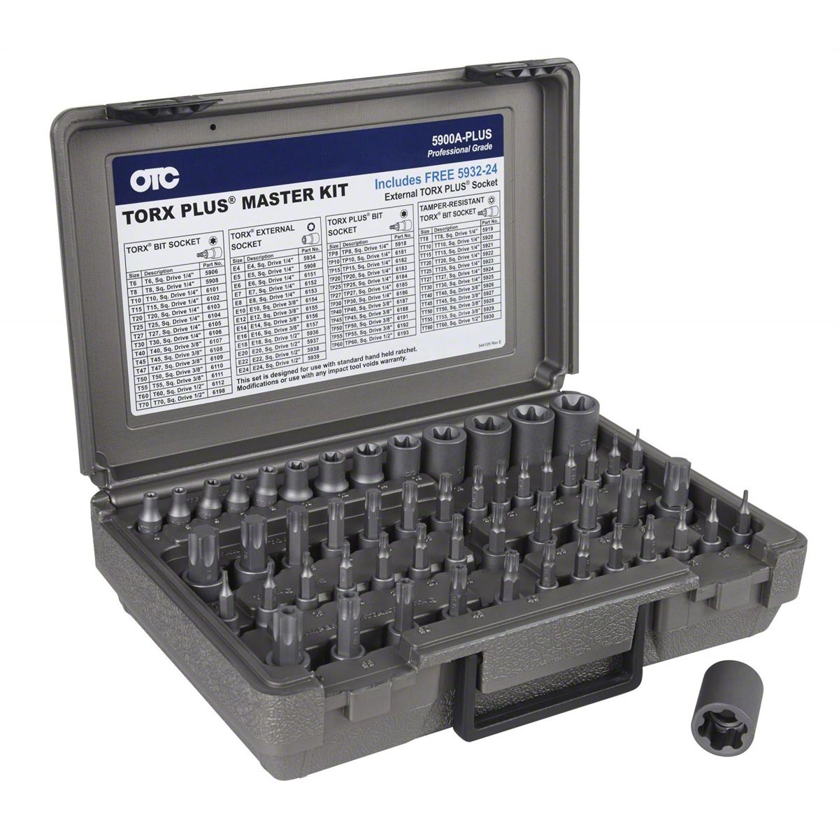 OTC Universal XT Master Torx Bit Socket Set; Case of 6 OTC5900A-PLUSCS ...