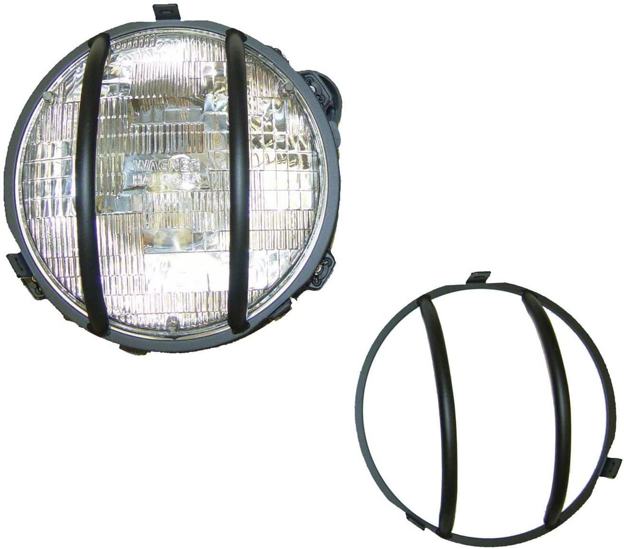 Outland Jeep Wrangler Euro Headlight Guards; Black 391123001 (97-06 ...