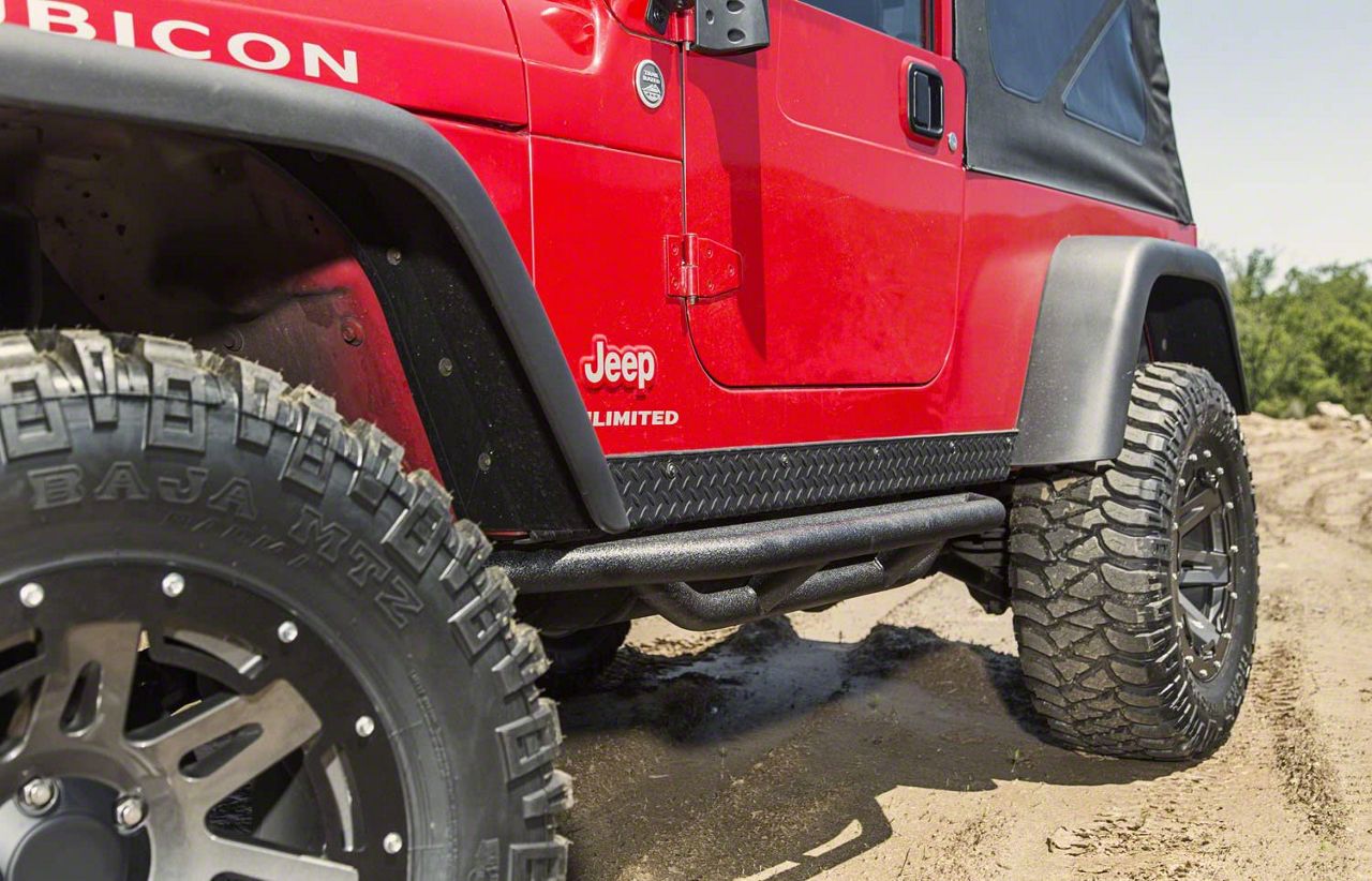 Outland Jeep Wrangler RRC Side Armor Guards; Black 391150413 (87-06 ...