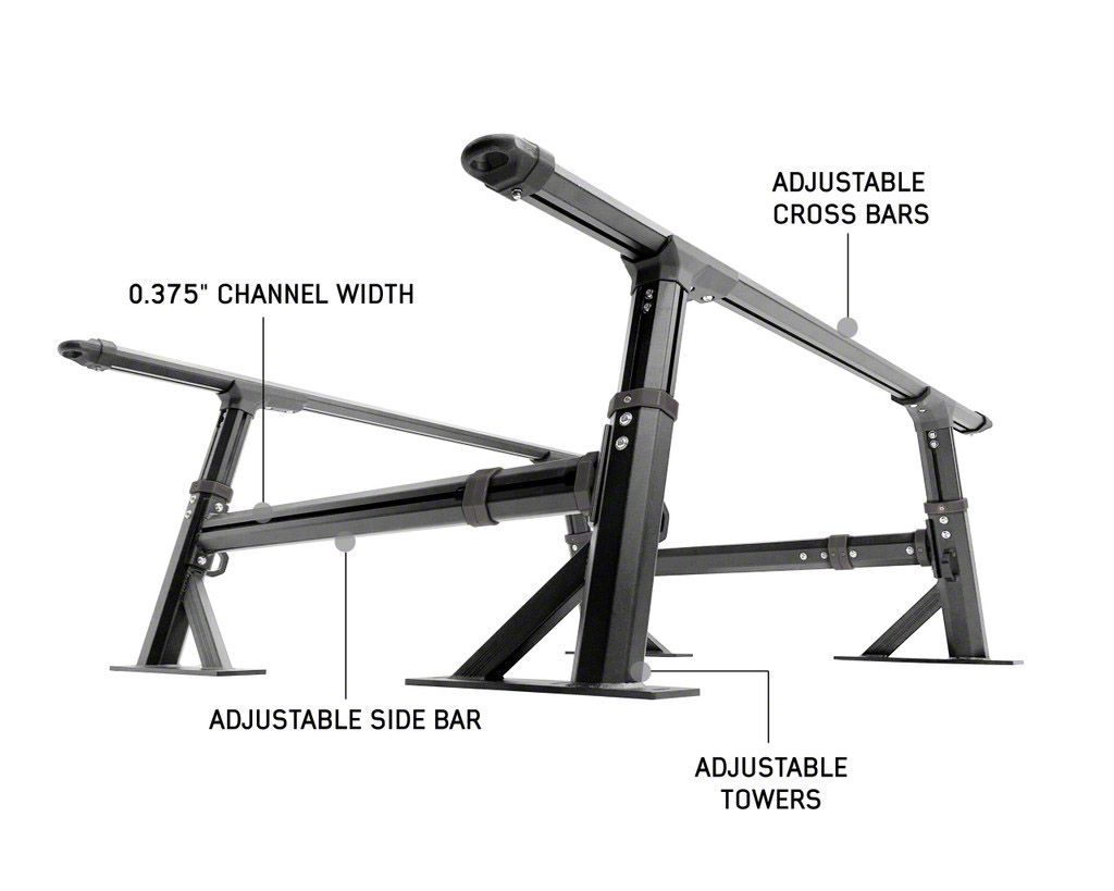 Overland Vehicle Systems Titan Freedom Bed Rack 22040100 (04-24 Titan w ...