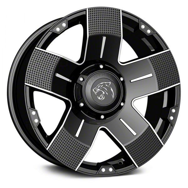 Panther Off Road Toyota 4-Runner 901 Flat Black Machined 6-Lug Wheel ...