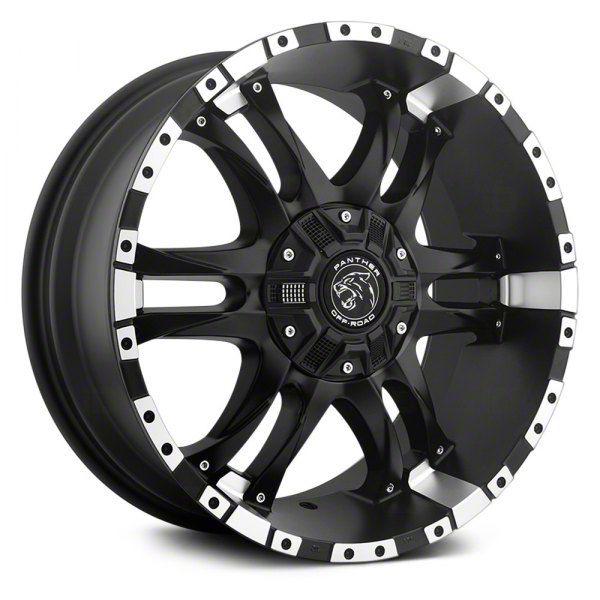 Panther Off Road Bronco 810 Flat Black Machined 6-Lug Wheel; 18x9; 0mm ...