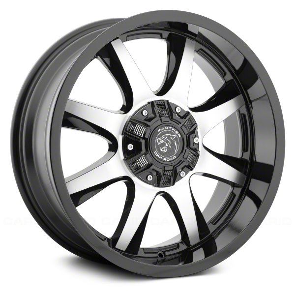 Panther Off Road Tundra 578 Gloss Black Machined 6-Lug Wheel; 20x9 ...