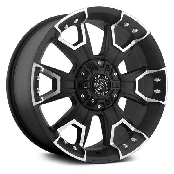Panther Off Road Tundra 904 Flat Black Machined 6-Lug Wheel; 20x9 ...