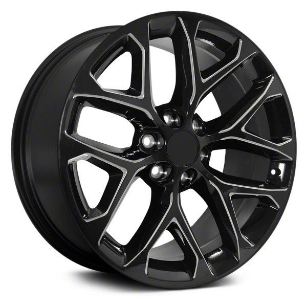 Titan PR177 Gloss Black Milled 6-Lug Wheel; 20x9; 24mm Offset (17-24 ...