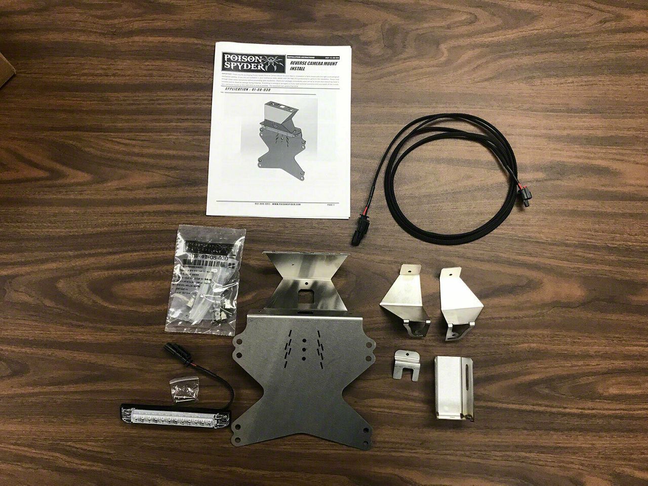 Poison Spyder Jeep Wrangler Backup Camera Mount with LED License Plate ...