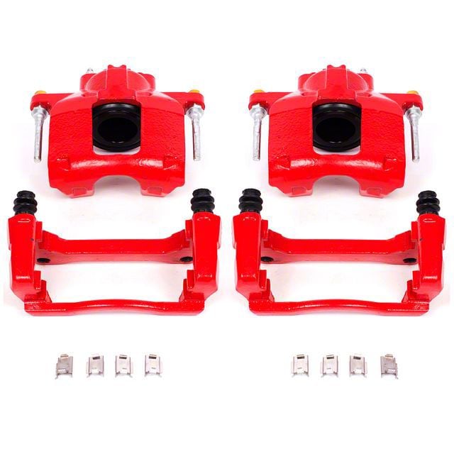 PowerStop Jeep Wrangler Performance Front Brake Calipers; Red S5044 (07 ...