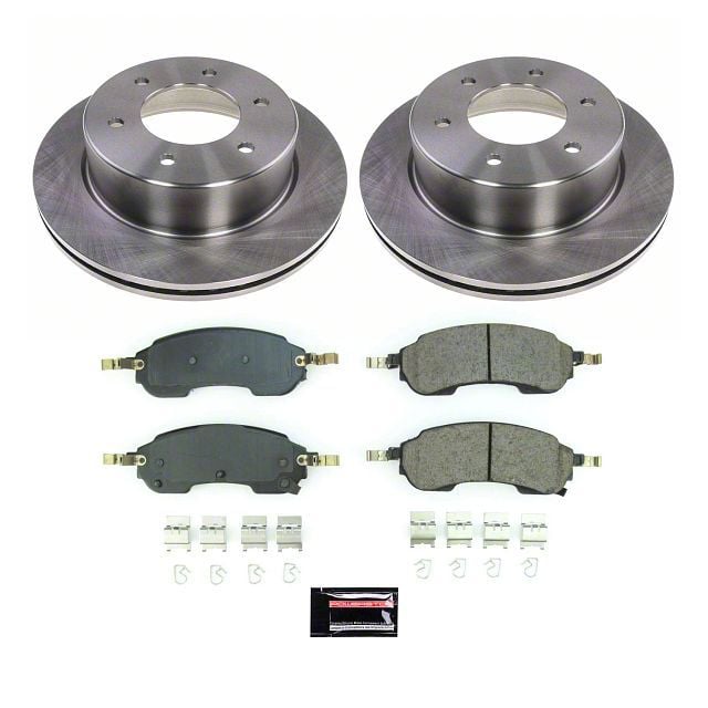 PowerStop Bronco OE Replacement 6-Lug Brake Rotor and Pad Kit; Rear ...