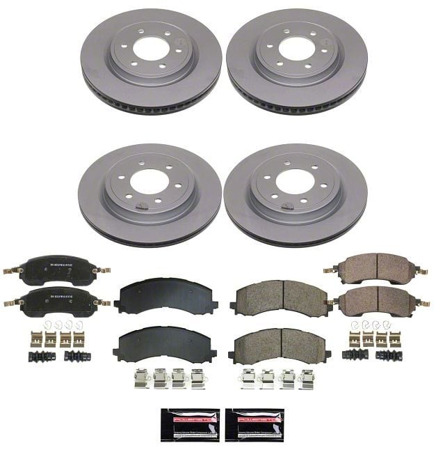 PowerStop Bronco Z17 Evolution Plus 6-Lug Brake Rotor Kit; Front and ...