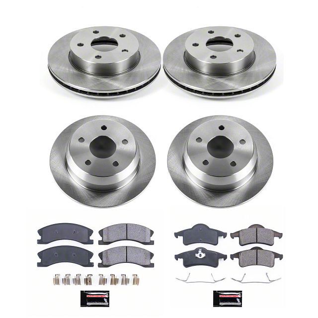 PowerStop Jeep Grand Cherokee OE Replacement Brake Rotor and Pad Kit; Front and Rear KOE2150 (99 ...