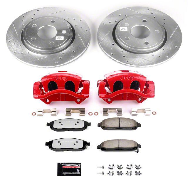 PowerStop Jeep Grand Cherokee Z36 Extreme Truck and Tow Brake Rotor, Pad and Caliper Kit; Front ...