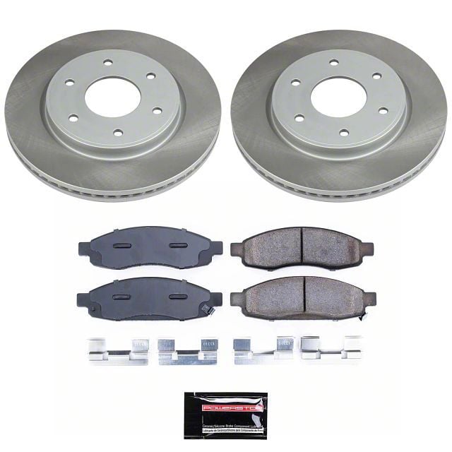 PowerStop Titan Semi-Coated 6-Lug Brake Rotor and Pad Kit; Front SC211 ...