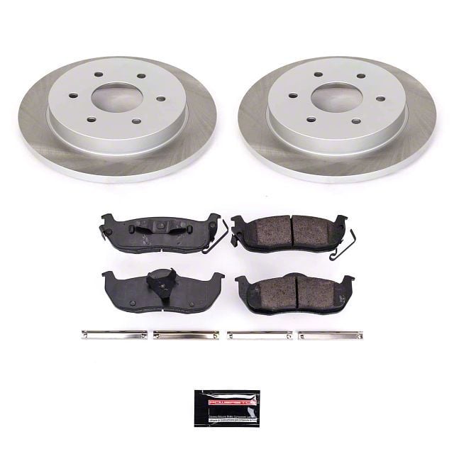 PowerStop Titan Semi-Coated 6-Lug Brake Rotor and Pad Kit; Rear SC2445 ...