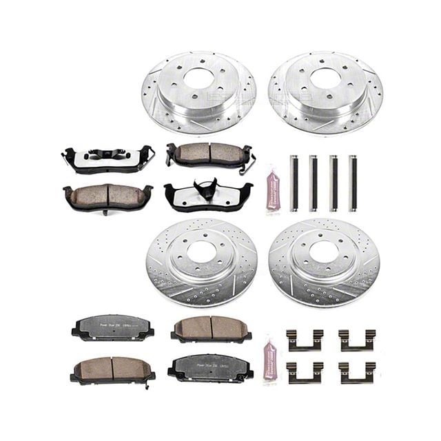 PowerStop Titan Z36 Extreme Truck and Tow 6-Lug Brake Rotor and Pad Kit ...