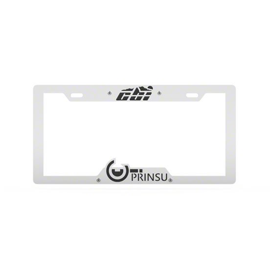 Prinsu Toyota 4-Runner License Plate Cover; White/Black 600-000-000-151 ...