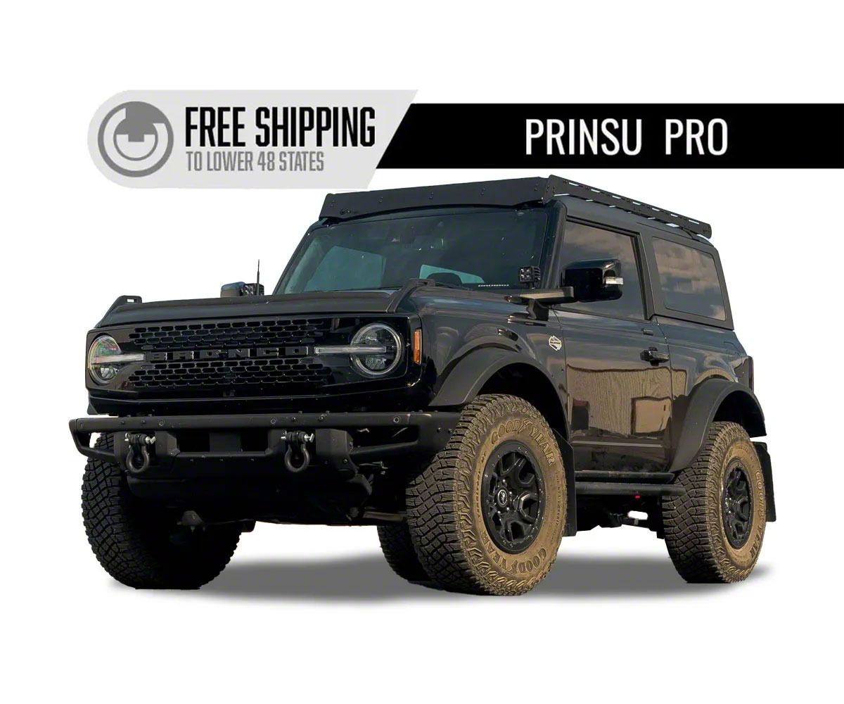 Prinsu Bronco Pro Roof Rack with 40-Inch LED Light Bar Cutout Wind ...