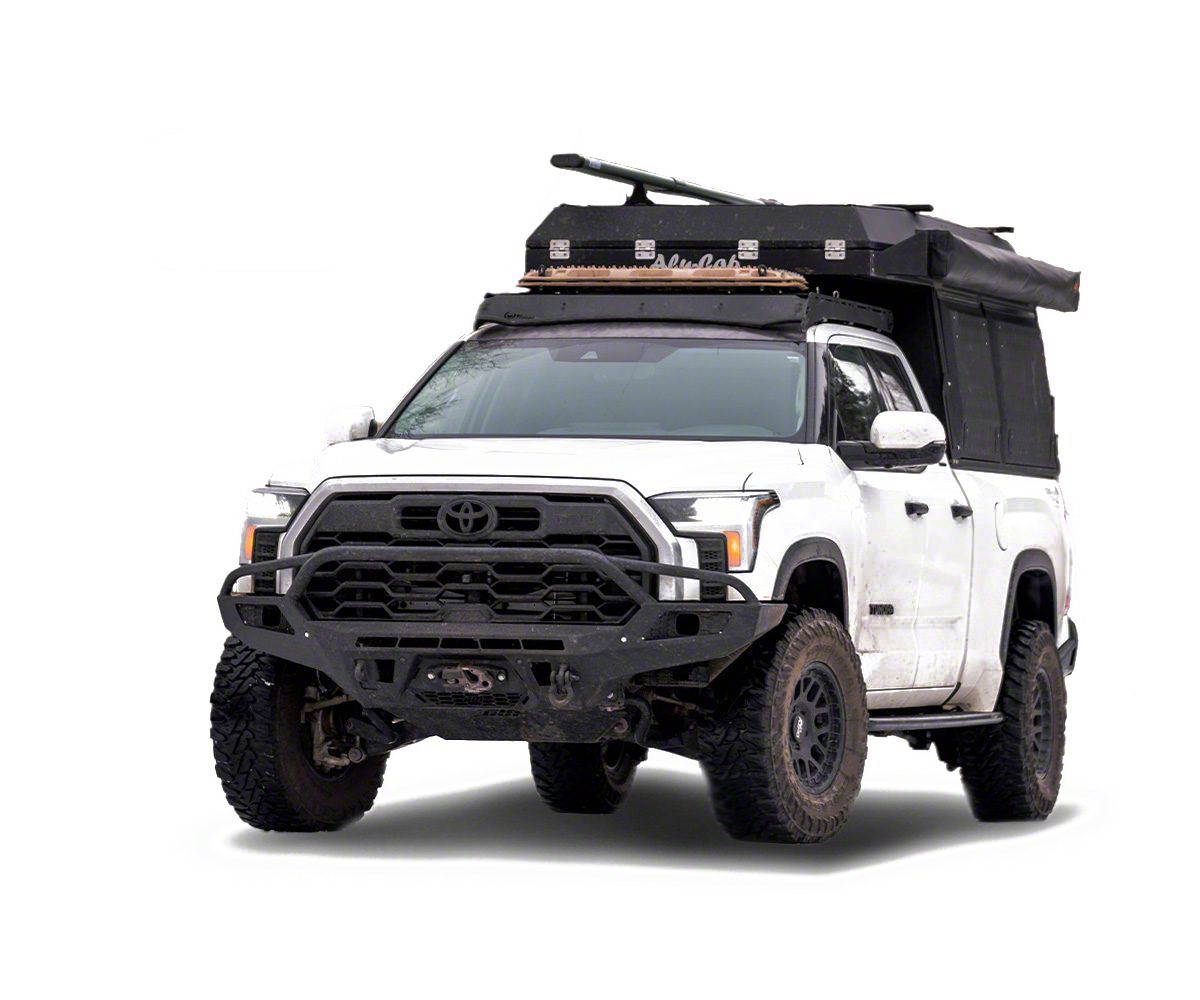 Prinsu Tundra Roof Rack with Standard Wind Deflector; Bare Aluminum 400 ...