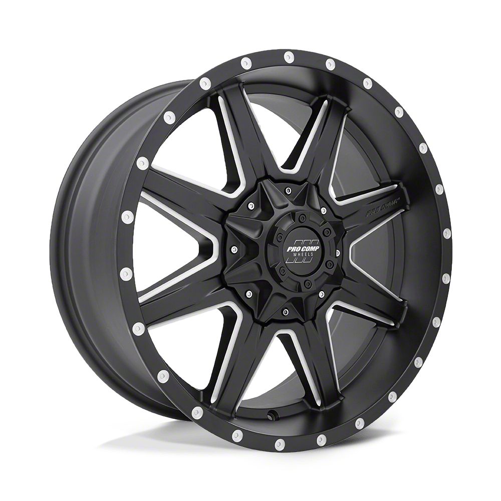 Pro Comp Wheels Toyota 4-Runner Quick 8 Satin Black Milled 6-Lug Wheel ...