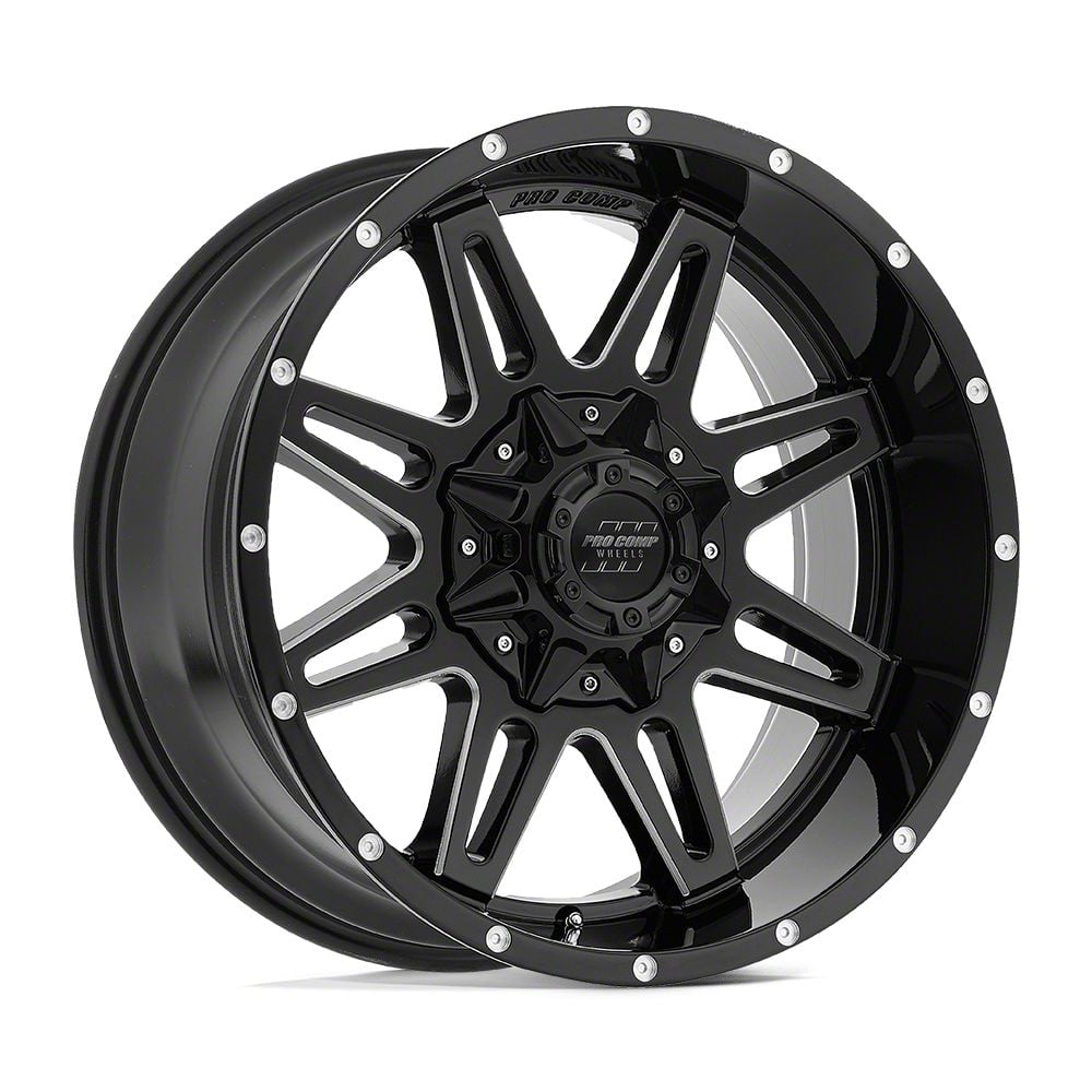 Pro Comp Wheels Toyota 4-Runner Blockade Gloss Black Milled 6-Lug Wheel ...