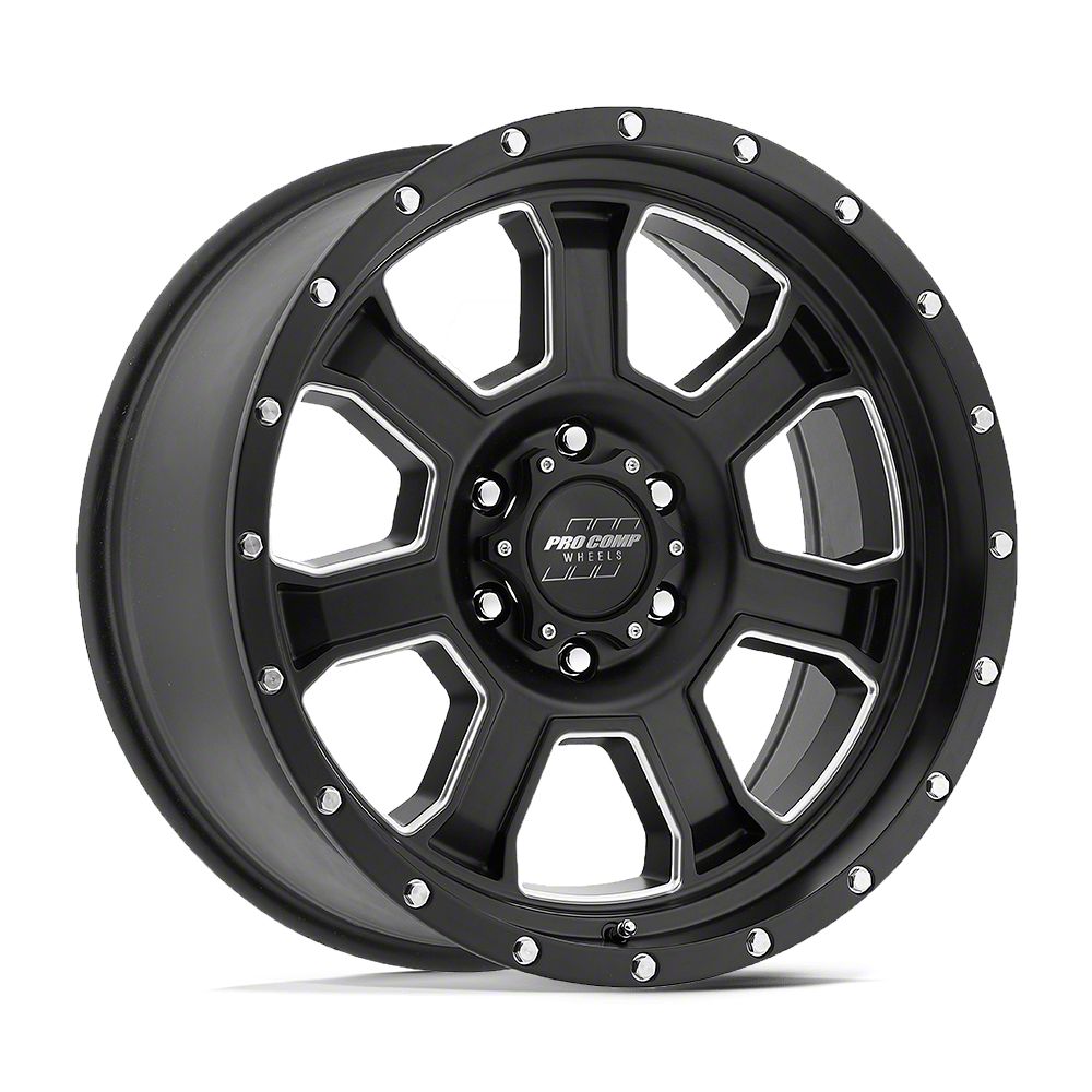 Pro Comp Wheels Jeep Gladiator Sledge Satin Black Milled Wheel; 20x9 ...