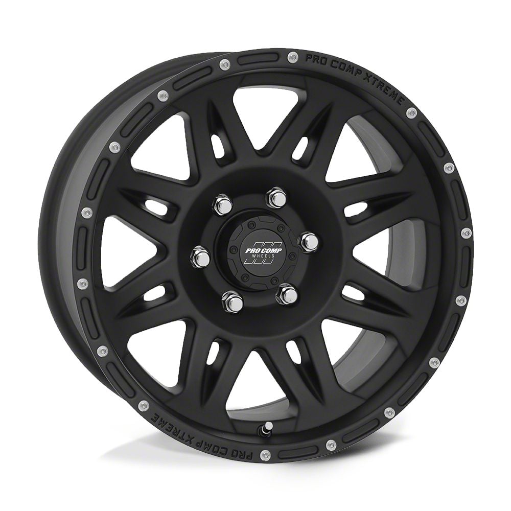 Pro Comp Wheels Jeep Wrangler Torq Flat Black Wheel; 17x8; 0mm Offset ...