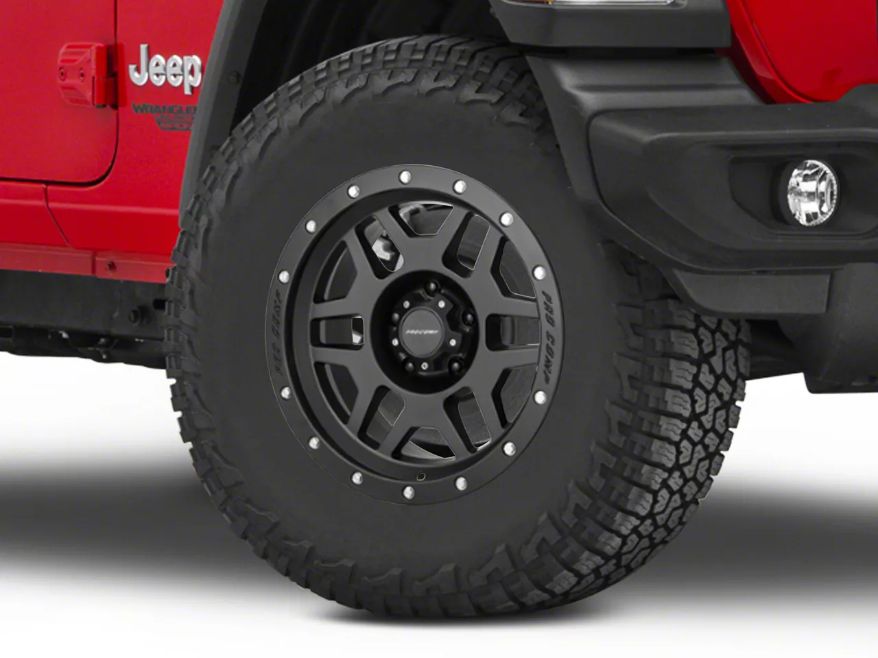 Pro Comp Wheels Jeep Wrangler Phaser Satin Black Wheel; 17x9; -6mm ...