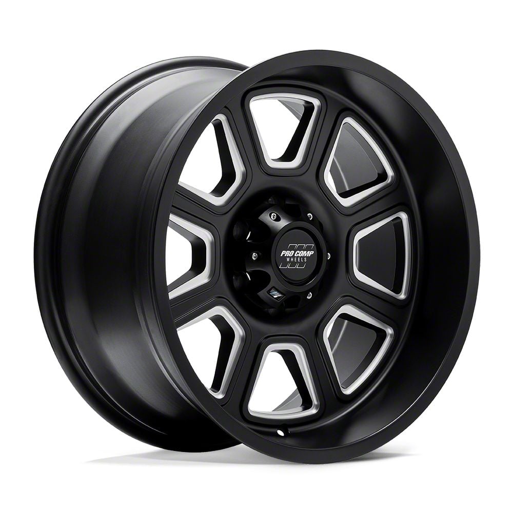 Pro Comp Wheels Jeep Wrangler Gunner Satin Black Milled Wheel; 17x9 ...