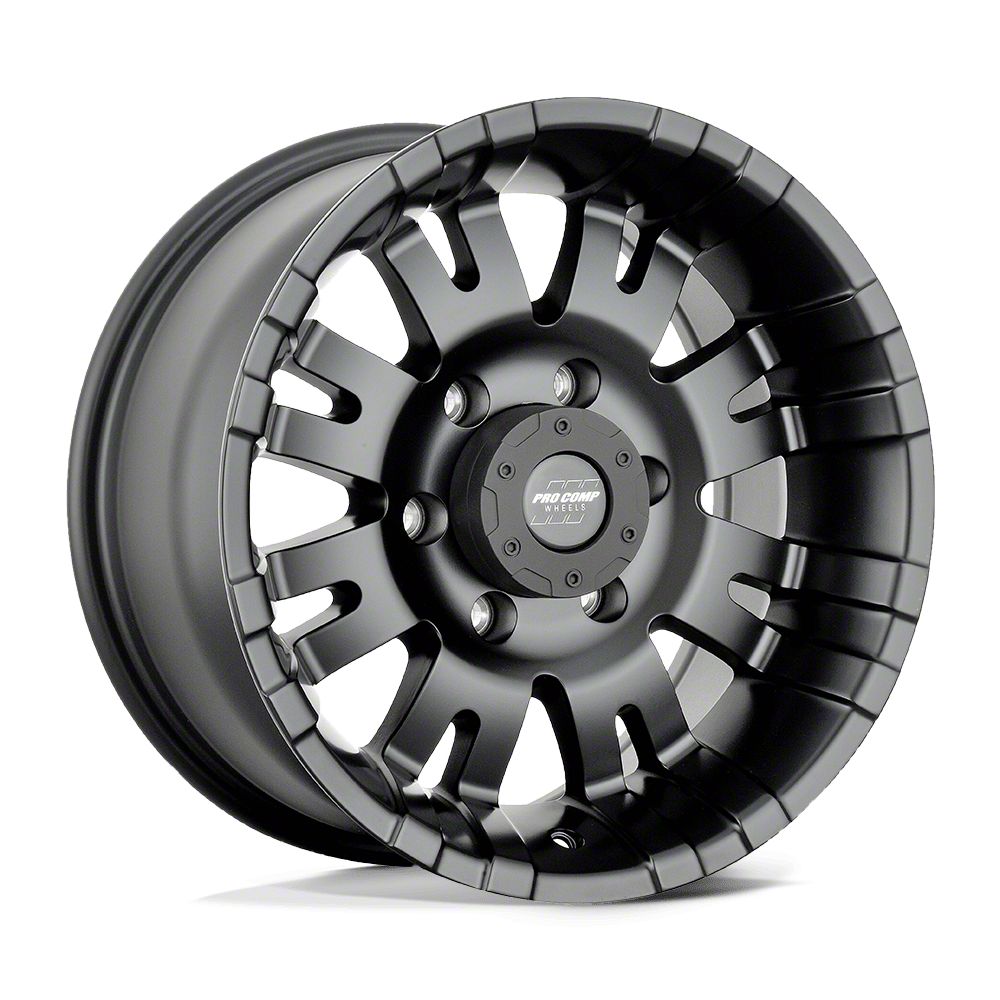 Pro Comp Wheels Jeep Wrangler Raven Satin Black Wheel; 17x9; -6mm ...