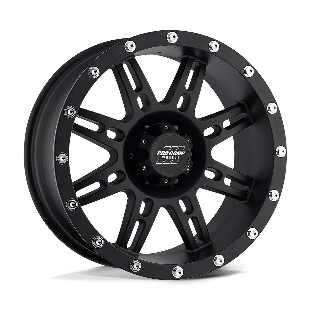 Pro Comp Wheels Jeep Wrangler Stryker Flat Black Wheel; 15x8; -19mm ...