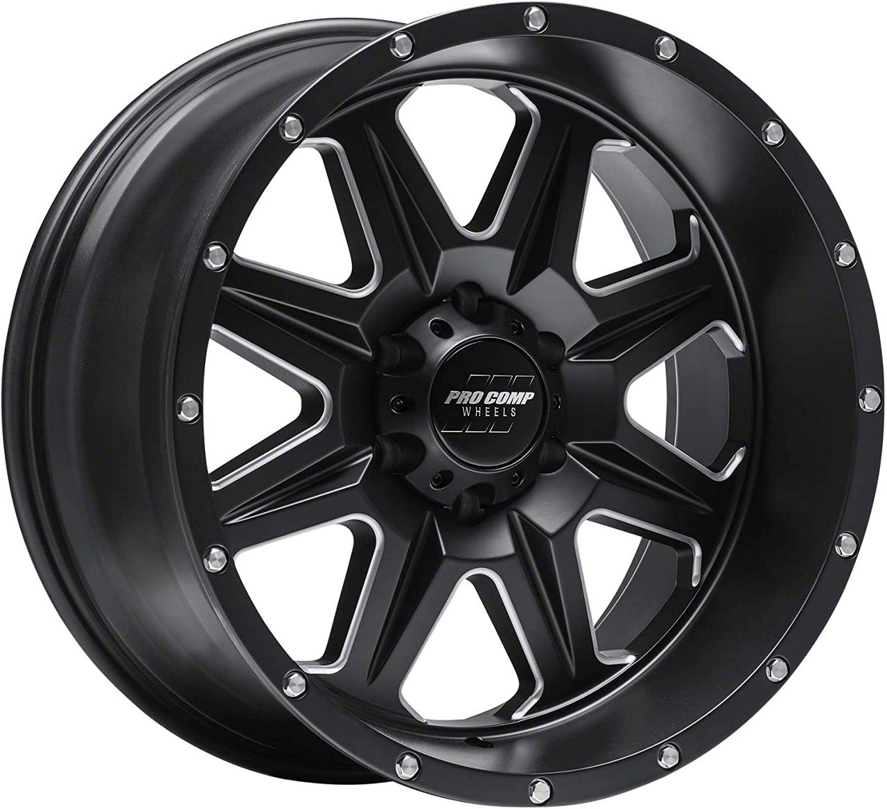 Pro Comp Wheels Toyota 4-Runner 63 Series Recon Satin Black Milled 6 ...