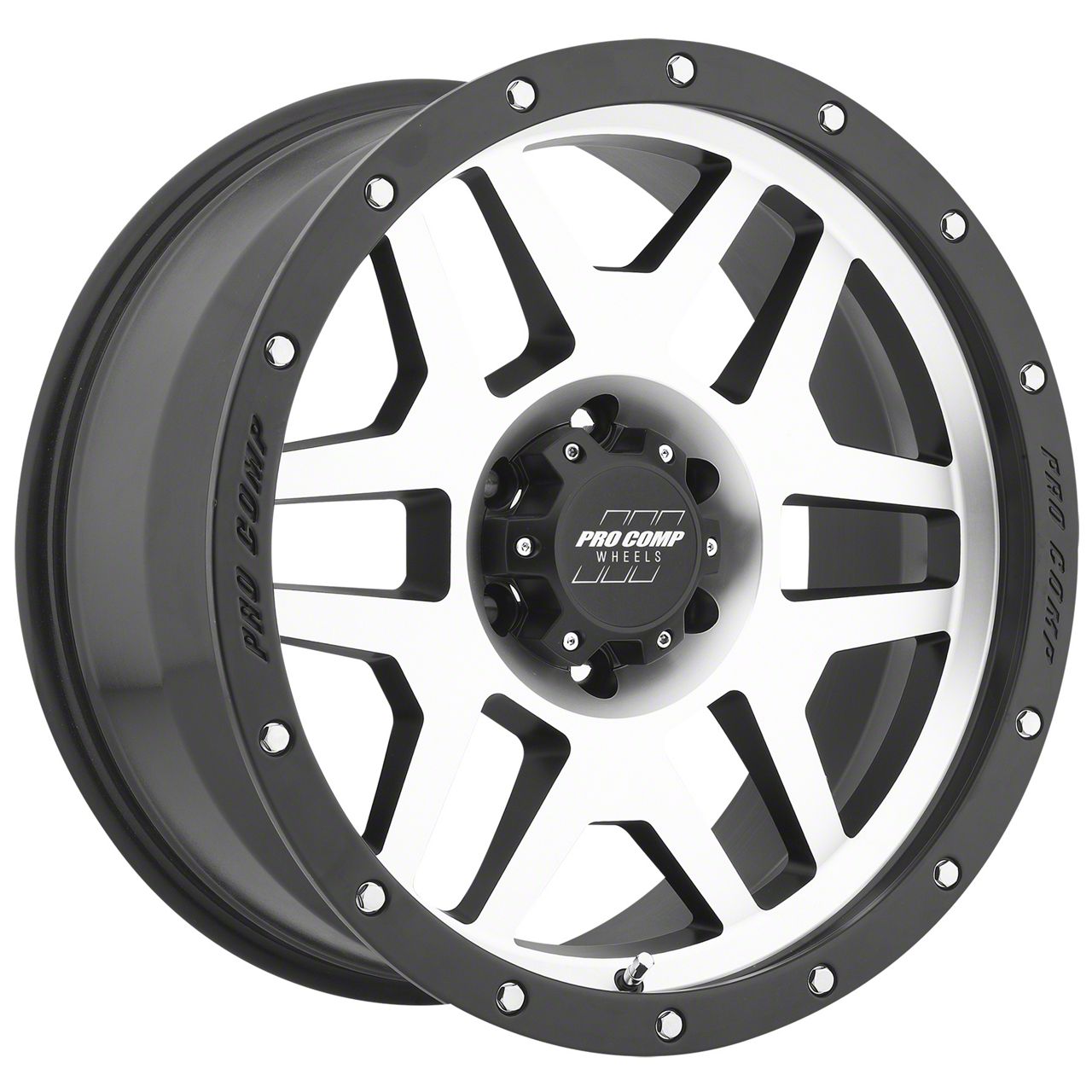 Pro Comp Wheels Toyota 4-Runner Phaser Black Machined 6-Lug Wheel; 17x9 ...