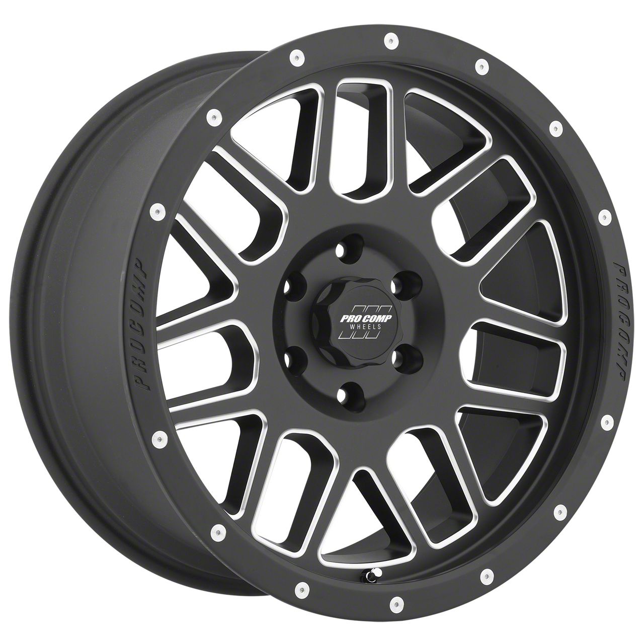 Pro Comp Wheels Toyota 4-Runner Vertigo Satin Black Milled 6-Lug Wheel ...