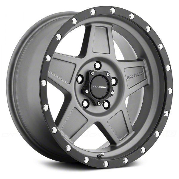 Pro Comp Wheels Tacoma Predator Dark Gray with Black Lip 6-Lug Wheel; 17x8.5; 0mm Offset PXA2635 ...