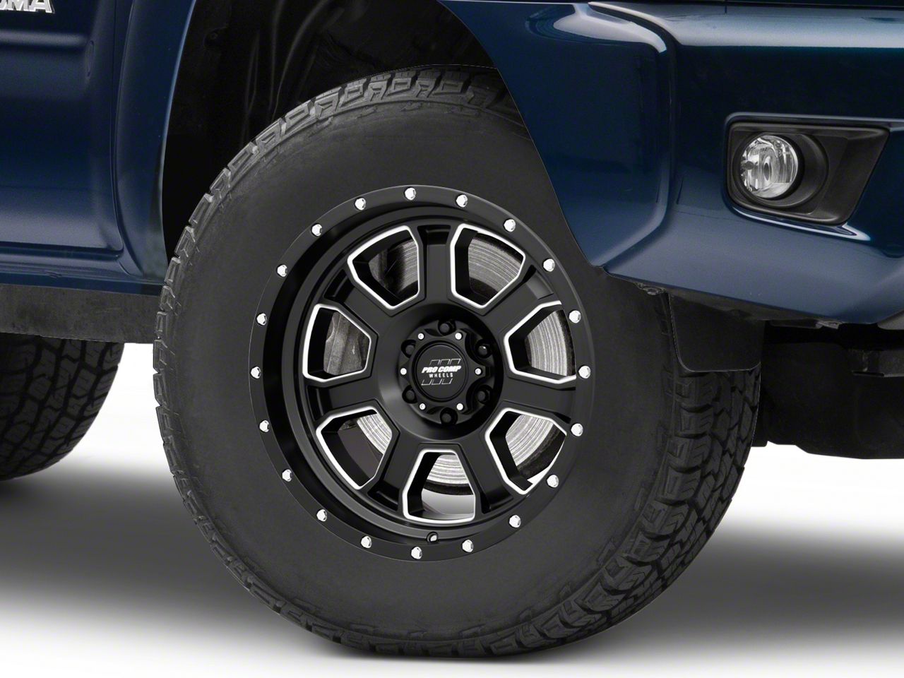 Pro Comp Wheels Tacoma Sledge Satin Black Milled 6-Lug Wheel; 17x9 ...