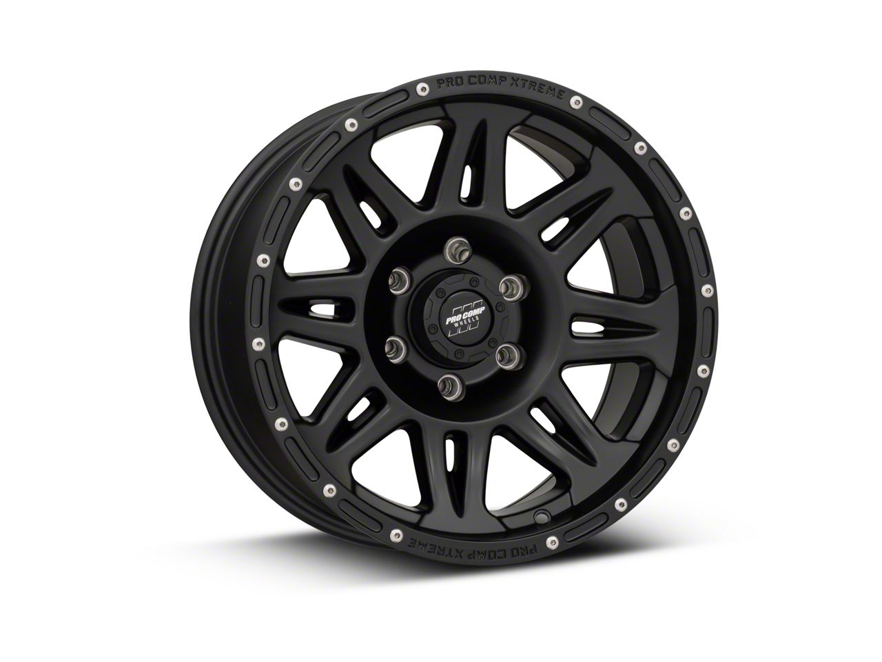 Pro Comp Wheels Bronco 05 Series Torq Matte Black 6-Lug Wheel; 17x9 ...