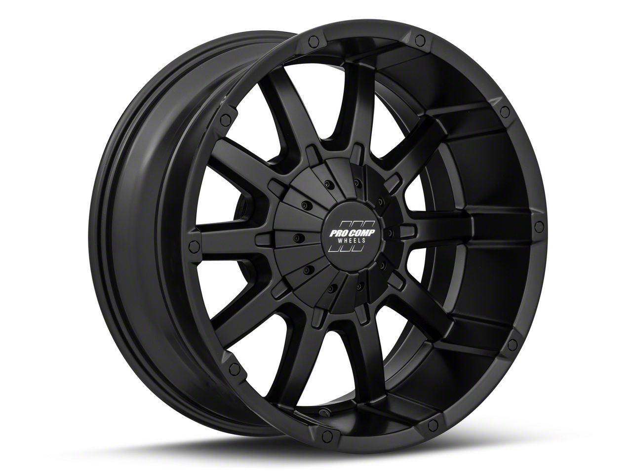 Pro Comp Wheels Bronco 10 Gauge Satin Black 6-Lug Wheel; 20x9; -12mm ...