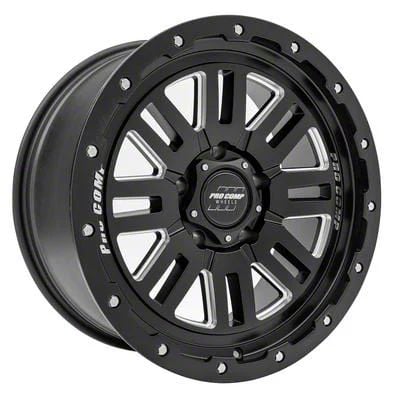Pro Comp Wheels Bronco Cognos Satin Black Milled 6-Lug Wheel; 18x9; 0mm ...