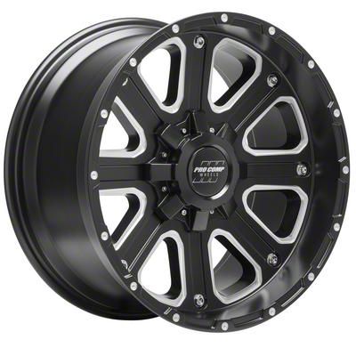 Pro Comp Wheels Bronco Axis Satin Black 6-Lug Wheel; 17x9; -6mm Offset ...