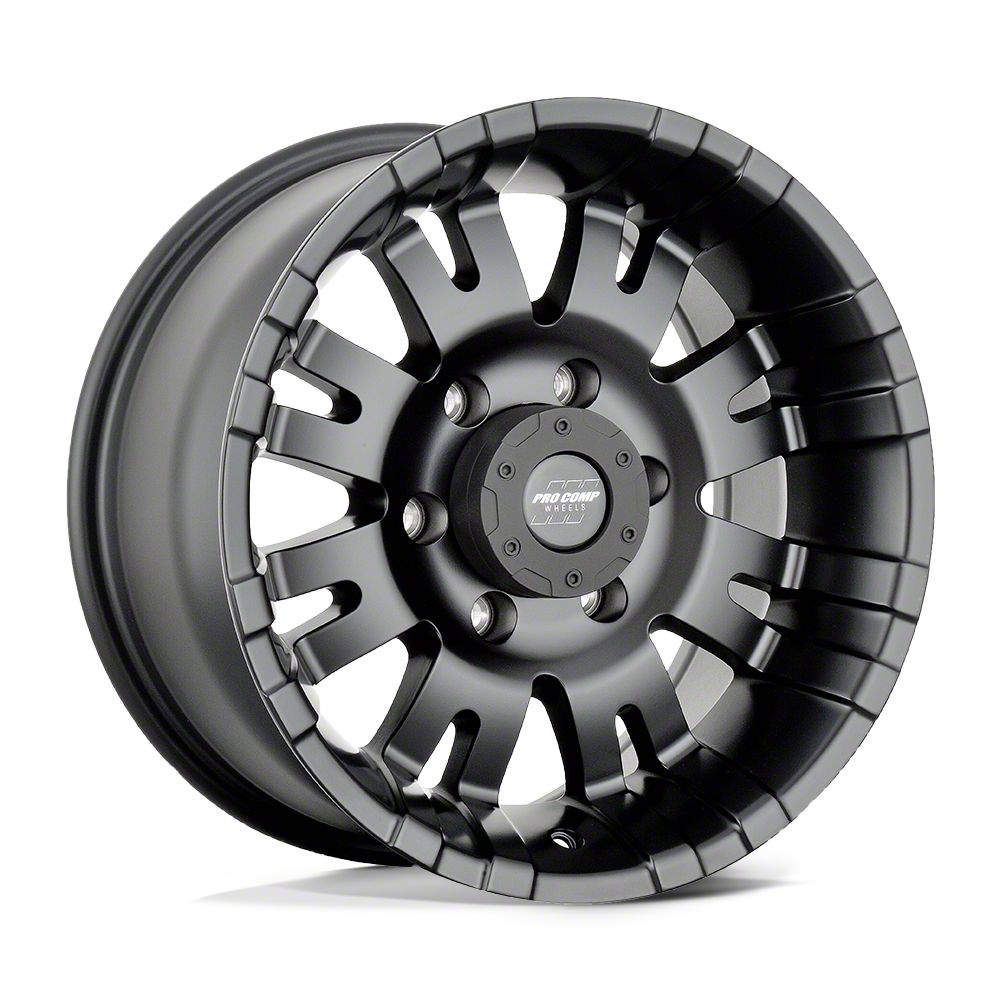 Pro Comp Wheels Bronco Raven Satin Black 6-Lug Wheel; 16x8; 0mm Offset ...