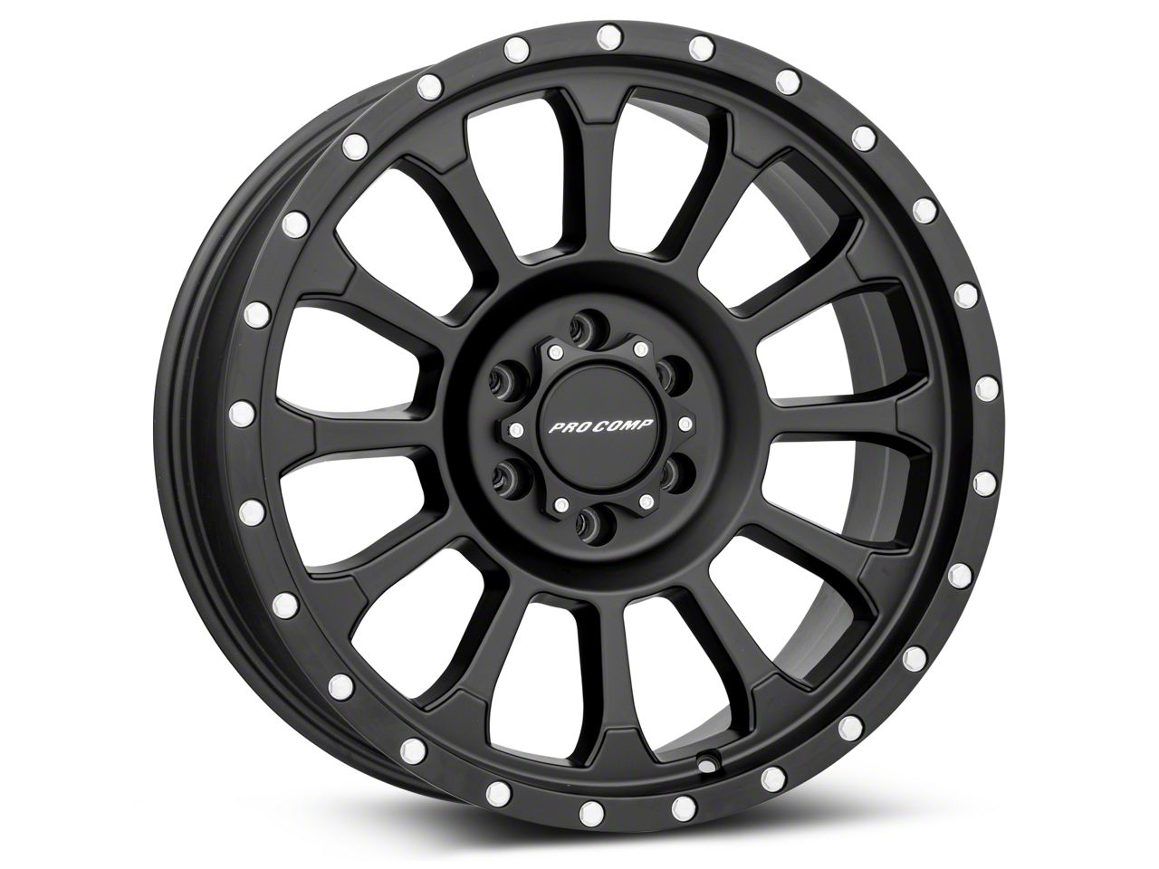 Pro Comp Wheels Bronco Rockwell Satin Black 6-Lug Wheel; 20x9; 0mm ...