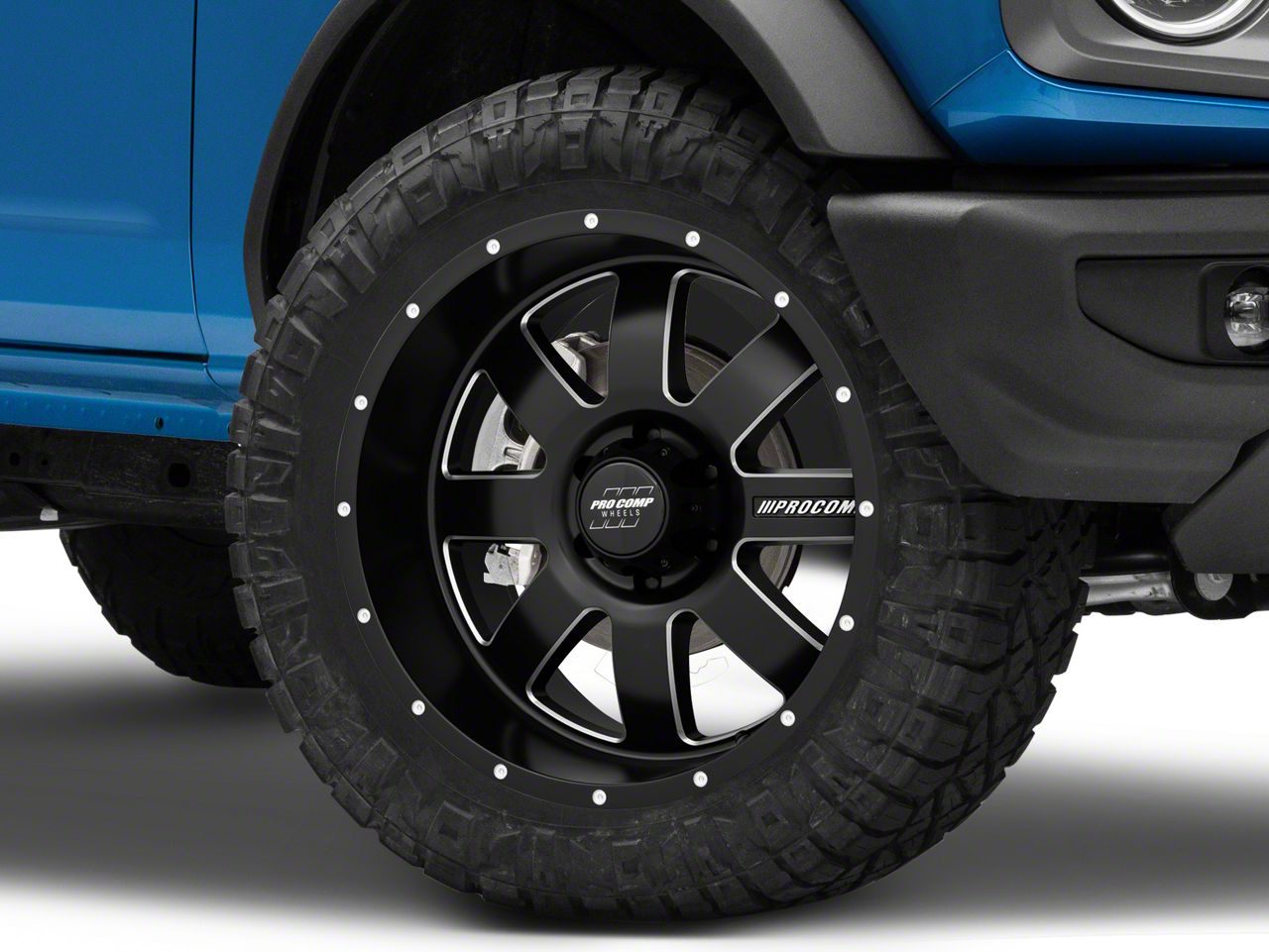 Pro Comp Wheels Bronco Trilogy Satin Black 6-Lug Wheel; 20x10; -18mm ...